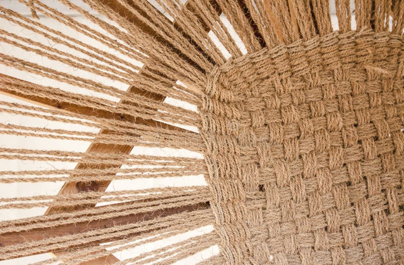 Creating Process of a Rustic Burlap Pattern Texture. Individual Fibers ...