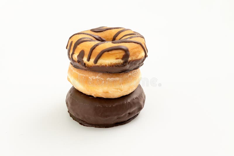 Horizontal Photo of a Stack of Different Donuts Stock Image - Image of ...