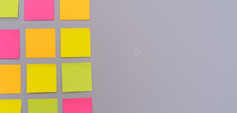 Horizontal Photo of Table Made of Multicolored Stickers on Lilac Wall ...