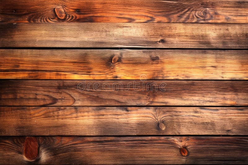 Horizontal Planks of Warm, Rustic Wood with Rich Grain and Texture ...