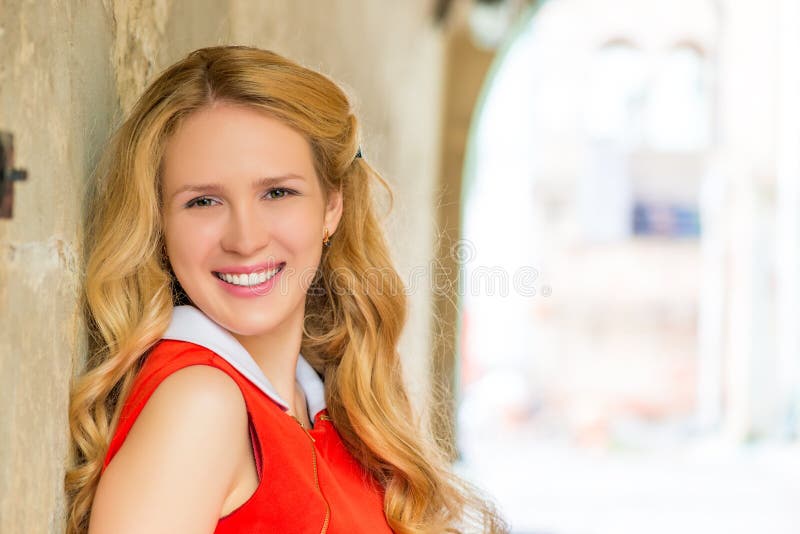 Horizontal Portrait of a Pretty Girl Stock Photo - Image of girl ...