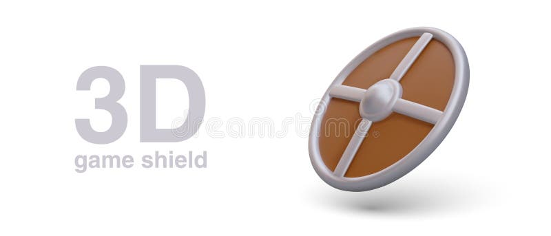 Horizontal Poster with 3d Realistic Game Shield and Place for Text ...