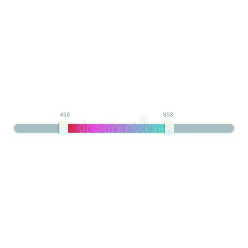 Horizontal Price Range Slider Bar with Color Gradient Showing Value ... Horizontal Price Range Slider Bar with Color Gradient Showing Value ...