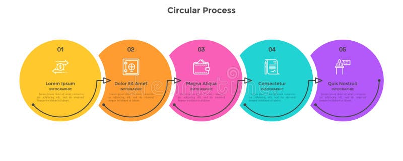 Modern Infographic Vector Template Stock Vector - Illustration of ...