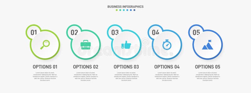 Horizontal Progress Bar Featuring 5 Arrow-shaped Elements, Symbolizing ...