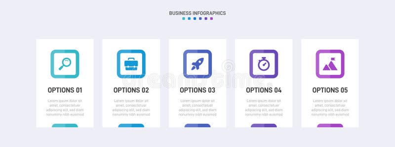Horizontal Progress Bar Featuring 5 Arrow-shaped Elements, Symbolizing ...
