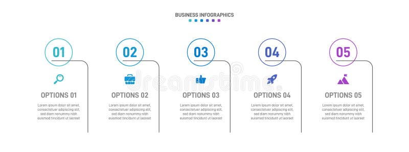 Horizontal Progress Bar Featuring 5 Arrow-shaped Elements, Symbolizing ...