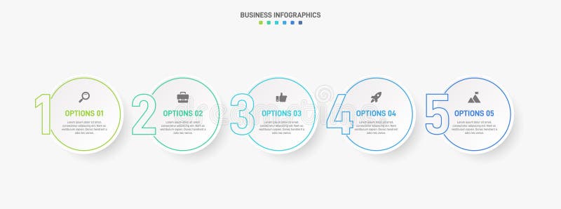 Horizontal Progress Bar Featuring 5 Arrow-shaped Elements, Symbolizing ...