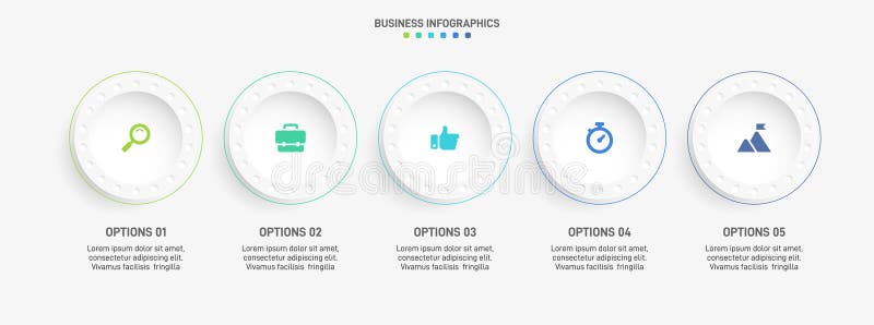 Horizontal Progress Bar Featuring 5 Arrow-shaped Elements, Symbolizing ...