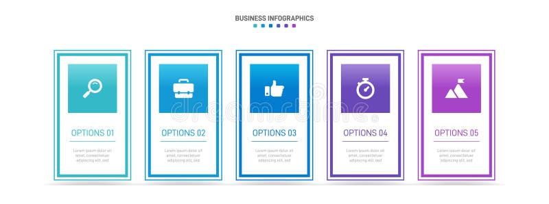 Horizontal Progress Bar Featuring 5 Arrow-shaped Elements, Symbolizing ...