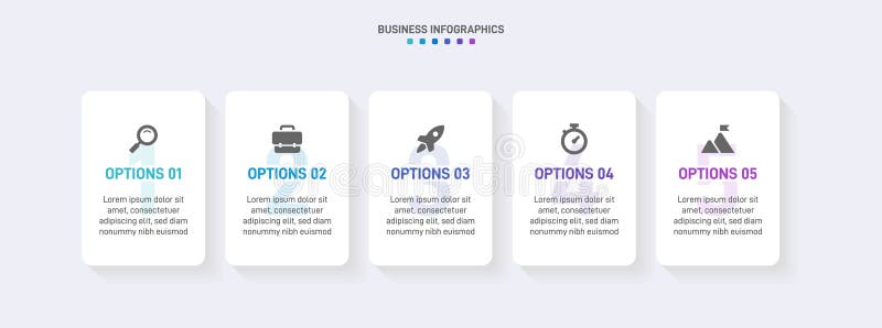 Horizontal Progress Bar Featuring 5 Arrow-shaped Elements, Symbolizing ...