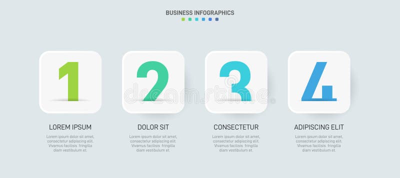 Horizontal Progress Bar Featuring 4 Arrow-shaped Elements, Symbolizing ...