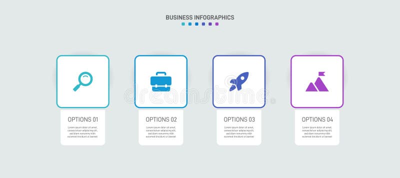 Horizontal Progress Bar Featuring 4 Arrow-shaped Elements, Symbolizing ...