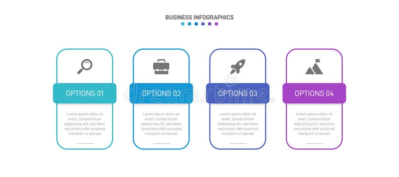 Horizontal Progress Bar Featuring 4 Arrow-shaped Elements, Symbolizing ...