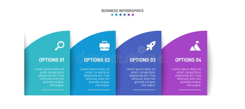 Horizontal Progress Bar Featuring 4 Arrow-shaped Elements, Symbolizing ...