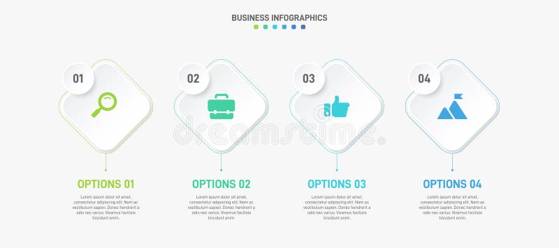 Horizontal Progress Bar Featuring 4 Arrow-shaped Elements, Symbolizing ...