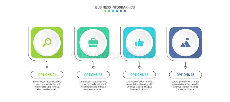 Horizontal Progress Bar Featuring 4 Arrow-shaped Elements, Symbolizing ...