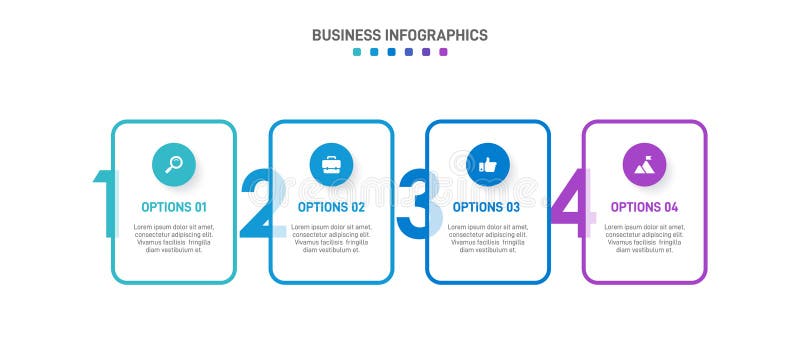 Horizontal Progress Bar Featuring 4 Arrow-shaped Elements, Symbolizing ...