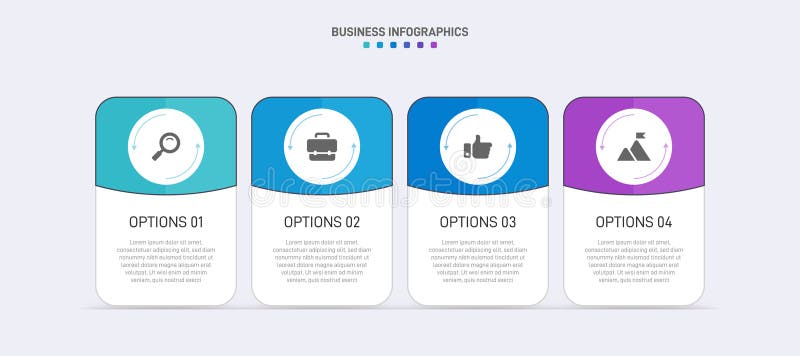 Horizontal Progress Bar Featuring 4 Arrow-shaped Elements, Symbolizing ...