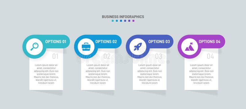 Horizontal Progress Bar Featuring 4 Arrow-shaped Elements, Symbolizing ...