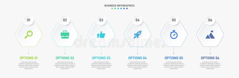 Horizontal Progress Bar Featuring 6 Arrow-shaped Elements, Symbolizing ...