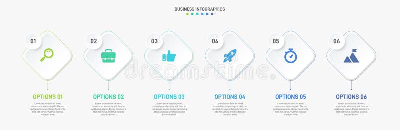 Horizontal Progress Bar Featuring 6 Arrow-shaped Elements, Symbolizing ...