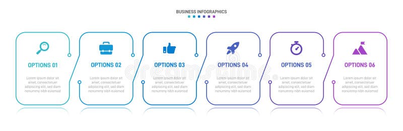 Horizontal Progress Bar Featuring 6 Arrow-shaped Elements, Symbolizing ...