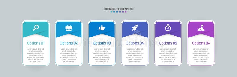 Horizontal Progress Bar Featuring 6 Arrow-shaped Elements, Symbolizing ...