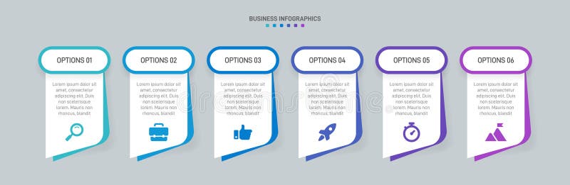 Horizontal Progress Bar Featuring 6 Arrow-shaped Elements, Symbolizing ...