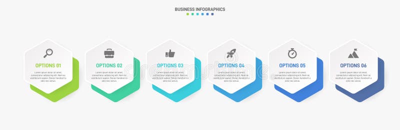 Horizontal Progress Bar Featuring 6 Arrow-shaped Elements, Symbolizing ...