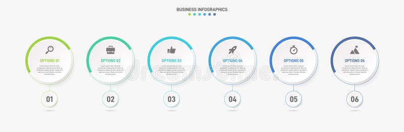Horizontal Progress Bar Featuring 6 Arrow-shaped Elements, Symbolizing ...