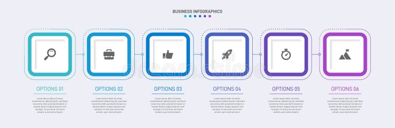 Horizontal Progress Bar Featuring 6 Arrow-shaped Elements, Symbolizing ...