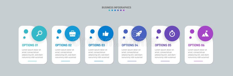 Horizontal Progress Bar Featuring 6 Arrow-shaped Elements, Symbolizing ...