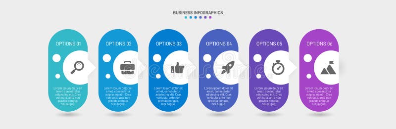 Horizontal Progress Bar Featuring 6 Arrow-shaped Elements, Symbolizing ...