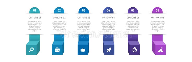 Horizontal Progress Bar Featuring 6 Arrow-shaped Elements, Symbolizing ...