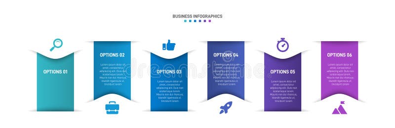 Horizontal Progress Bar Featuring 6 Arrow-shaped Elements, Symbolizing ...