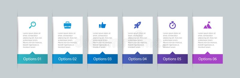 Horizontal Progress Bar Featuring 6 Arrow-shaped Elements, Symbolizing ...