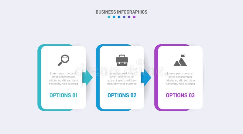 Horizontal Progress Bar Featuring 3 Arrow-shaped Elements, Symbolizing ...