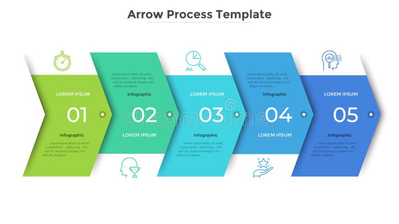 Modern Vector Infographic Template Stock Vector - Illustration of flow ...