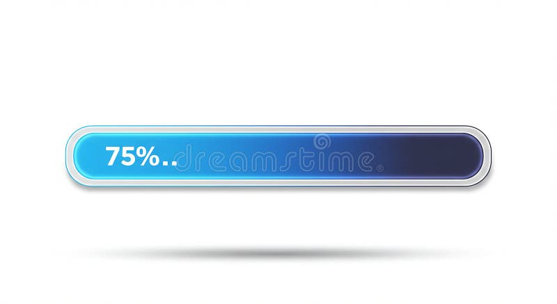 A Horizontal Progress Bar Set Against a White Background. it is Filled ...