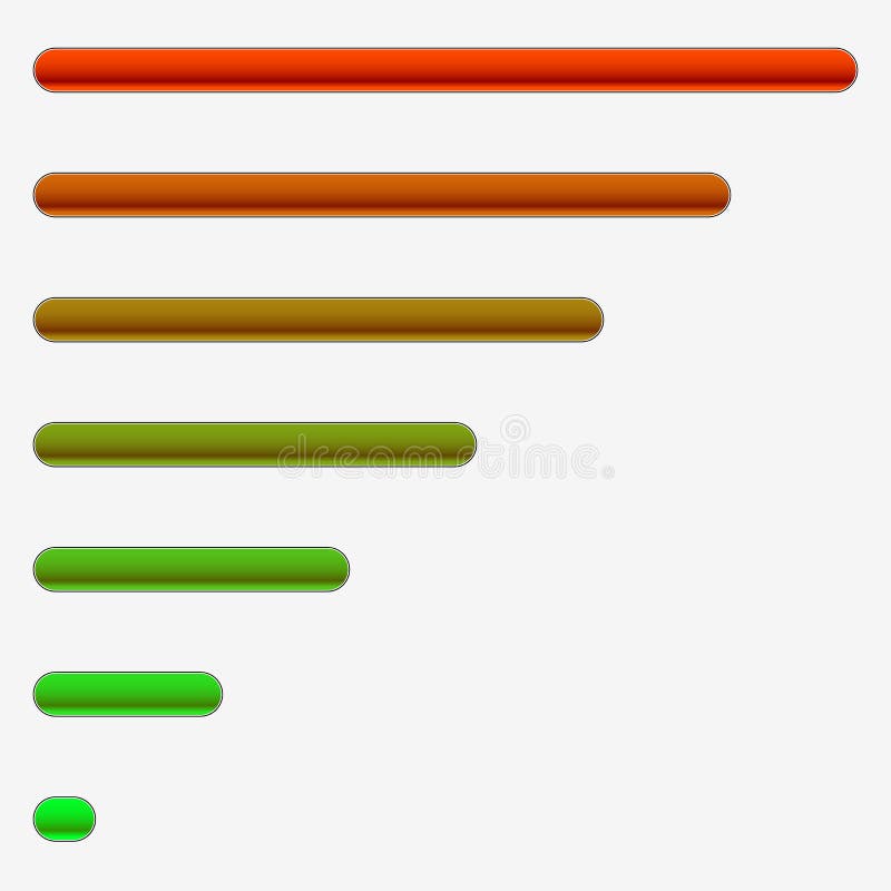 Horizontal Progress Bars. Completion, Loading, Phases Concepts Stock ...