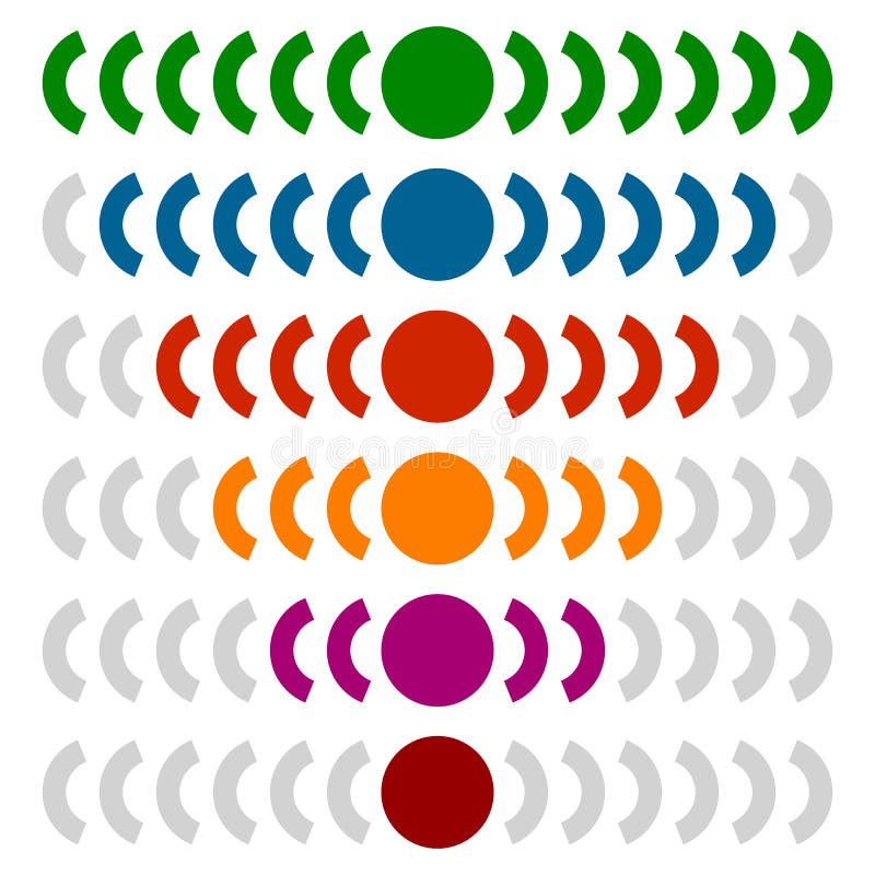 Horizontal Progress, Level Indicators in Sequence - Progress Ind Stock ...