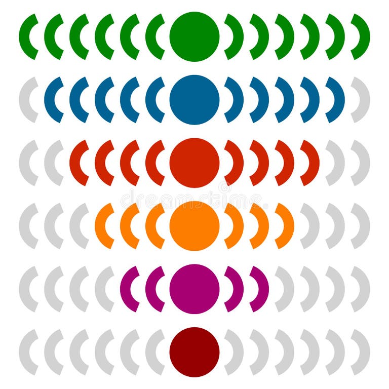 Horizontal Progress, Level Indicators in Sequence - Progress Ind Stock ...