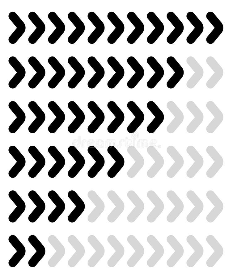 Horizontal Progress Bars. Completion, Loading, Phases Concepts Stock ...