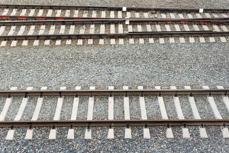 Horizontal Rails Railway Spring Stock Photo - Image of intersection ...