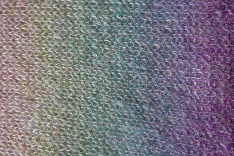 Horizontal Rainbow Gradient on Knitted Fabric Stock Image - Image of ...