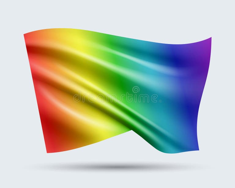 Horizontal Rainbow Gradient Vector Flag Stock Vector - Illustration of ...