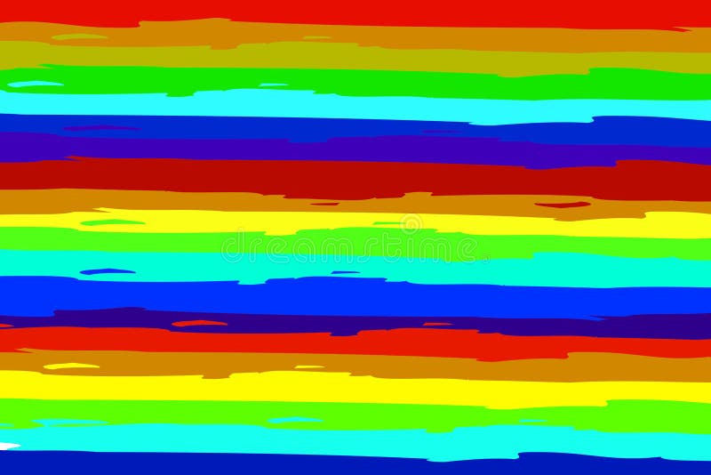 Horizontal Rainbow Watercolor Stripes Abstract Vector Pattern. Stock ...