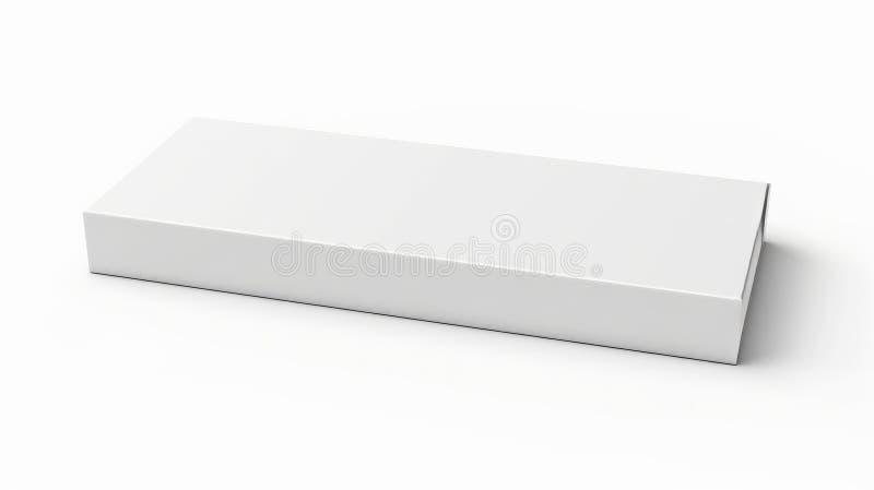 Horizontal Rectangle with a Blank Top Side. 3D Illustration Isolated on ...