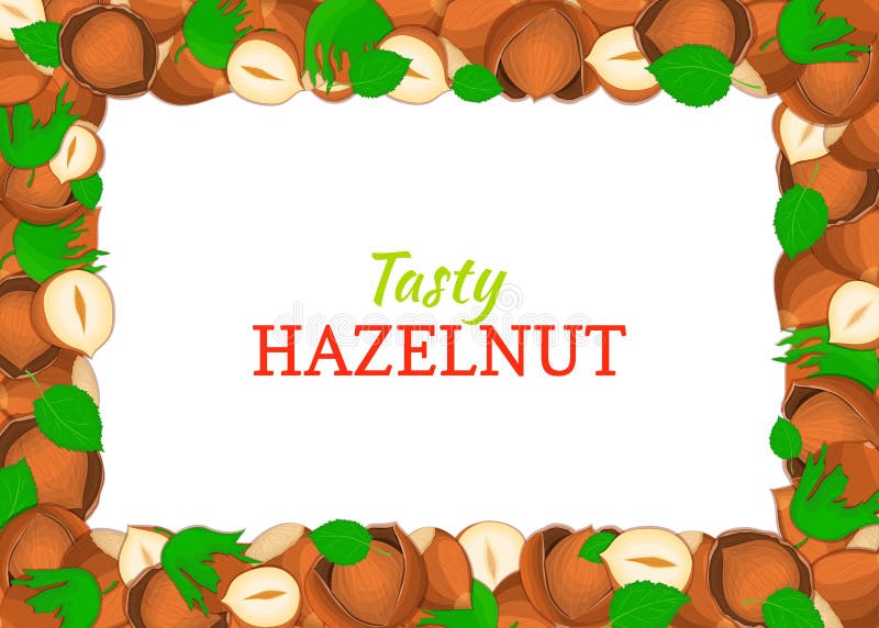 Horizontal Rectangle Colored Frame Composed of Delicious of Hazelnut ...